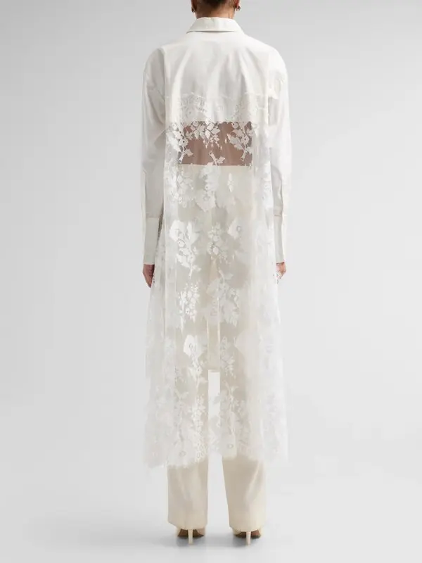 Zimmermann Valiant Lace Cotton Tunic Shirt