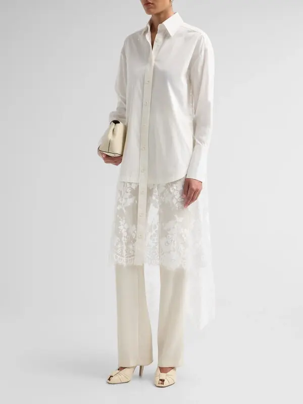 Zimmermann Valiant Lace Cotton Tunic Shirt