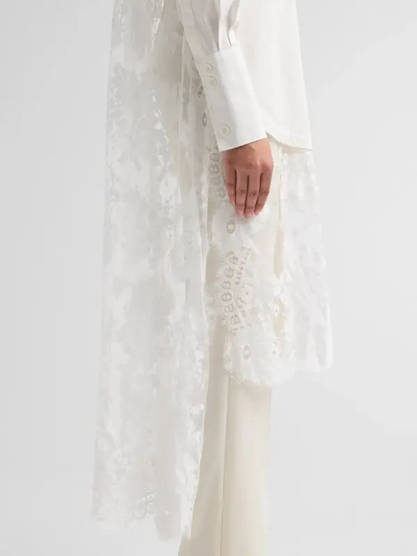 Zimmermann Valiant Lace Cotton Tunic Shirt