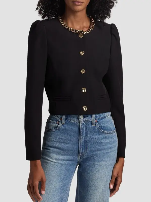 Generation Love Chiara Chain-embellished Crepe Jacket