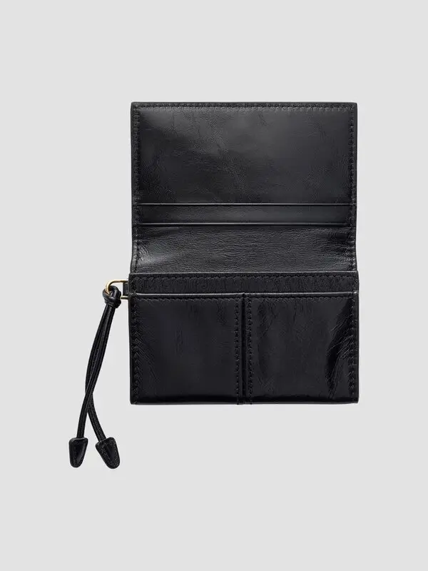 Prada Leather Card Holder With Flap