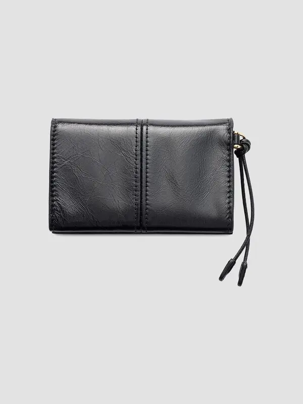 Prada Leather Card Holder With Flap
