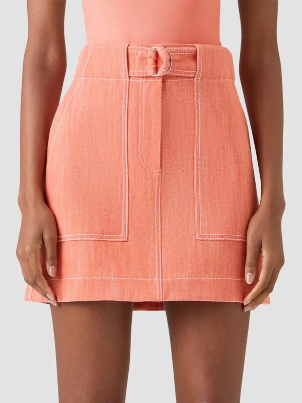 Akris Denim Cargo Skirt