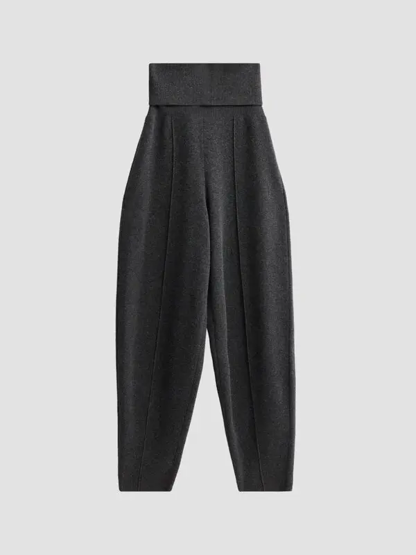 Zimmermann Valiant Knit Barrel-leg Pants - Graphite