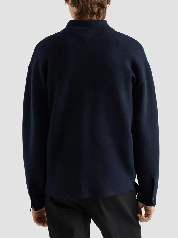 Prada Cashmere Polo Shirt - Blue