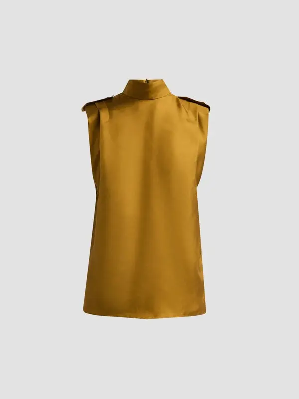 Zimmermann Silk Sleeveless Tuck Blouse