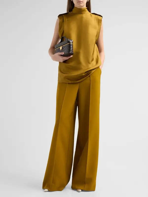 Zimmermann Silk Sleeveless Tuck Blouse