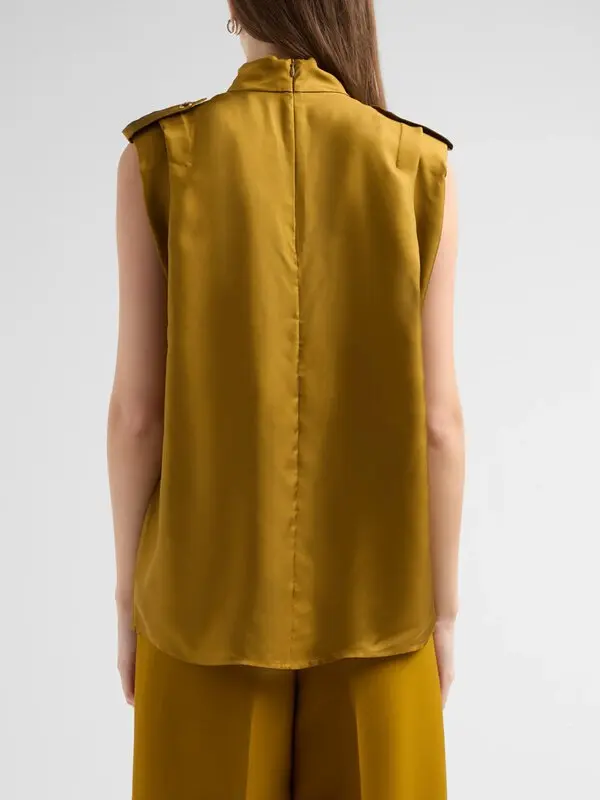Zimmermann Silk Sleeveless Tuck Blouse