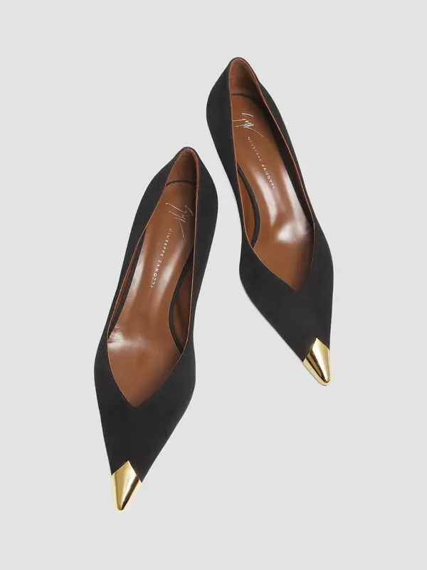 GIUSEPPE ZANOTTI 50mm Cap-toe Leather Kitten-heel Pumps