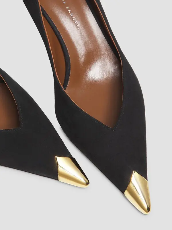 GIUSEPPE ZANOTTI 50mm Cap-toe Leather Kitten-heel Pumps