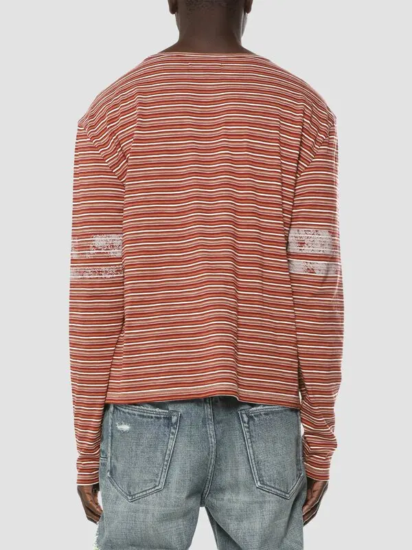 PURPLE BRAND Striped Slub Jersey Shirt