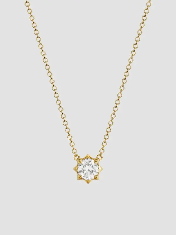 David Yurman Petite Pavé Pendant Necklace In 18k Yellow Gold With 5mm - Diamond