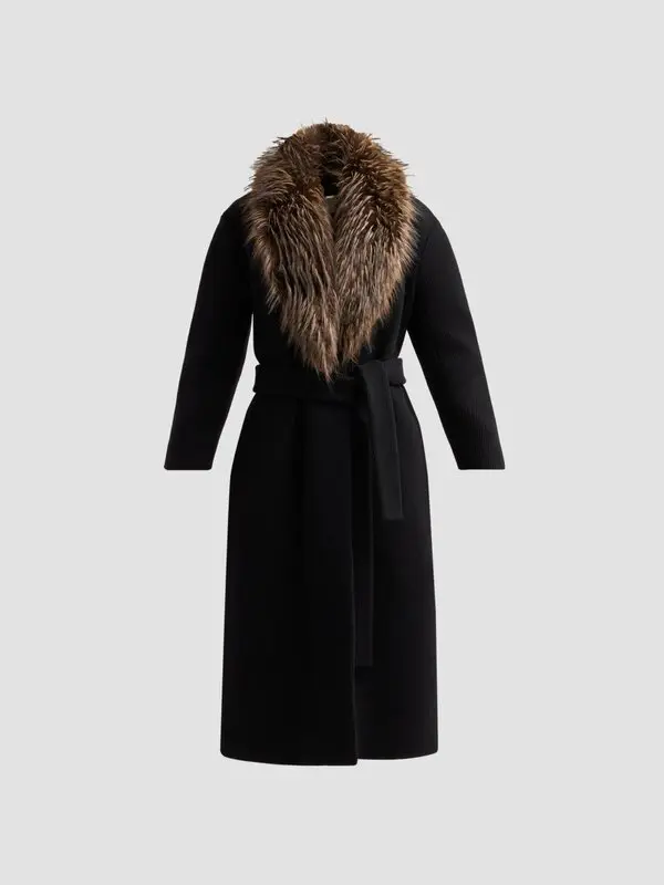Zimmermann Valiant Faux Fur-collar Coat