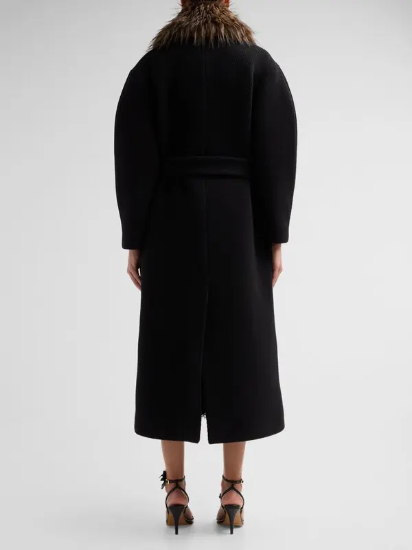 Zimmermann Valiant Faux Fur-collar Coat