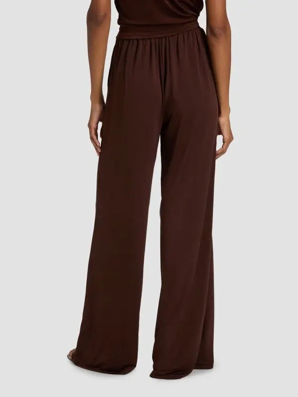 Generation Love Kelela Sheen Jersey Wide-leg Pants - Coco