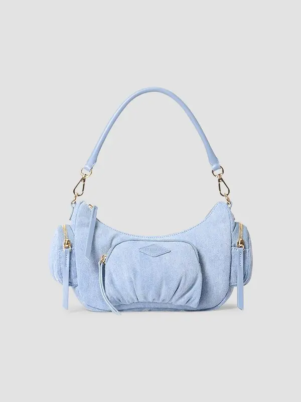 Mz Wallace Small Chelsea Denim Shoulder Bag