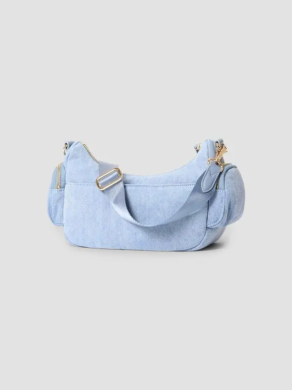 Mz Wallace Small Chelsea Denim Shoulder Bag