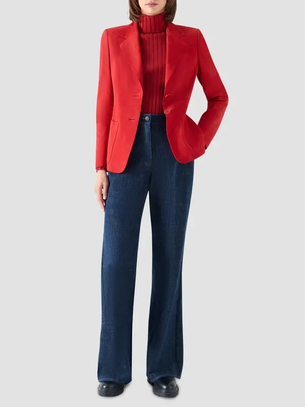 Akris Suede Single-breasted Blazer