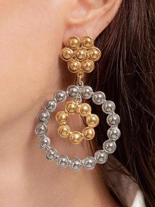 Sylvia Toledano Flower Candies 22k-gold-plated & Silvertone Drop Earrings