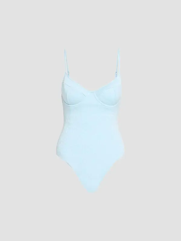 Simkhai Demi Bustier One-piece Swimsuit - Blue