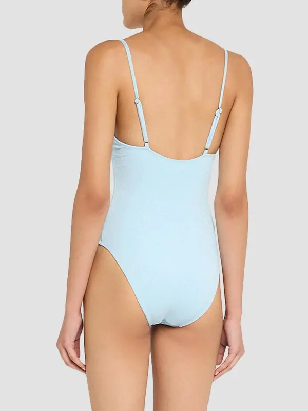 Simkhai Demi Bustier One-piece Swimsuit - Blue