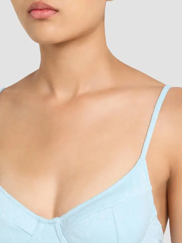 Simkhai Demi Bustier One-piece Swimsuit - Blue