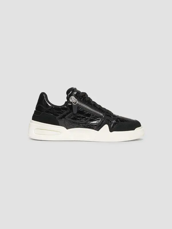 GIUSEPPE ZANOTTI Gz Ghost Embossed-leather Low-top Sneakers - Nero