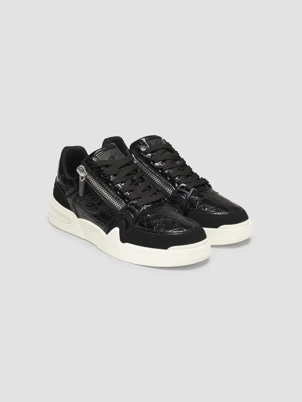 GIUSEPPE ZANOTTI Gz Ghost Embossed-leather Low-top Sneakers - Nero