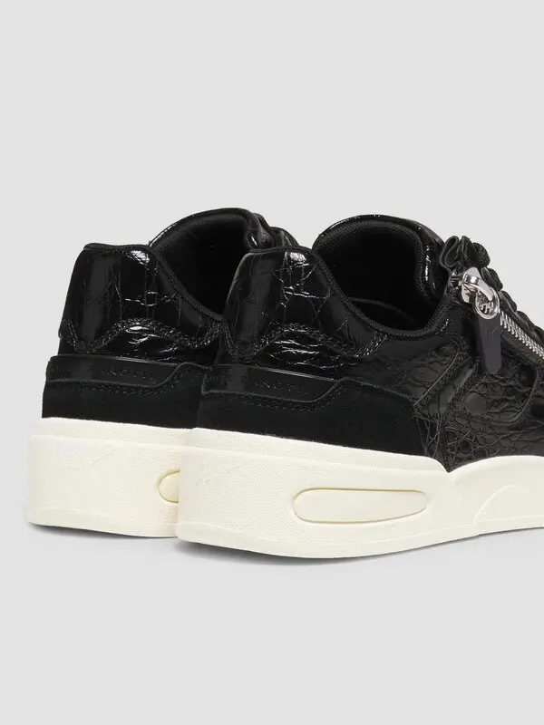 GIUSEPPE ZANOTTI Gz Ghost Embossed-leather Low-top Sneakers - Nero