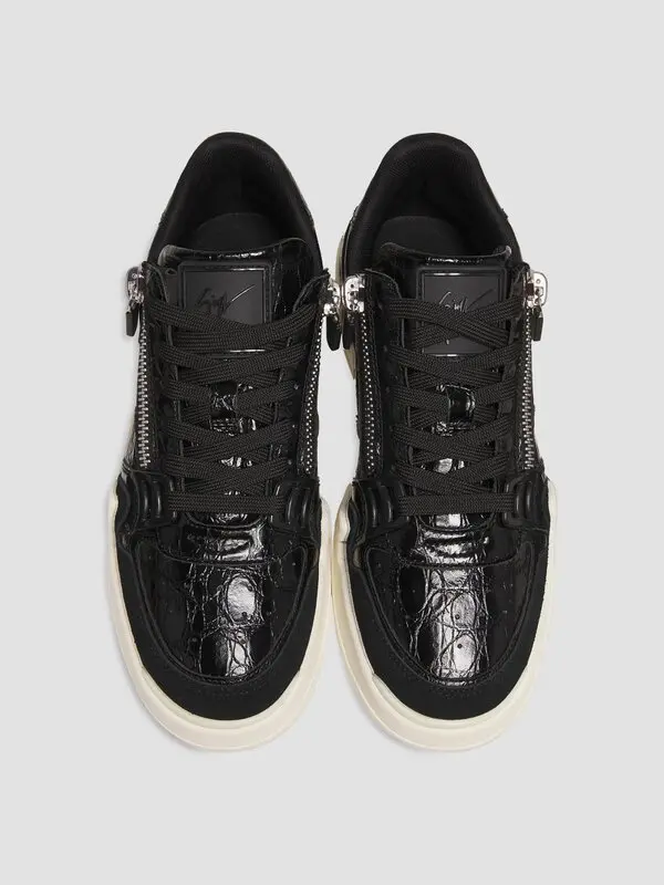 GIUSEPPE ZANOTTI Gz Ghost Embossed-leather Low-top Sneakers - Nero