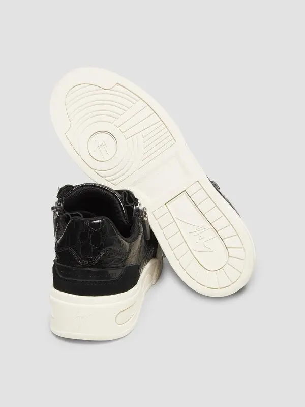 GIUSEPPE ZANOTTI Gz Ghost Embossed-leather Low-top Sneakers - Nero