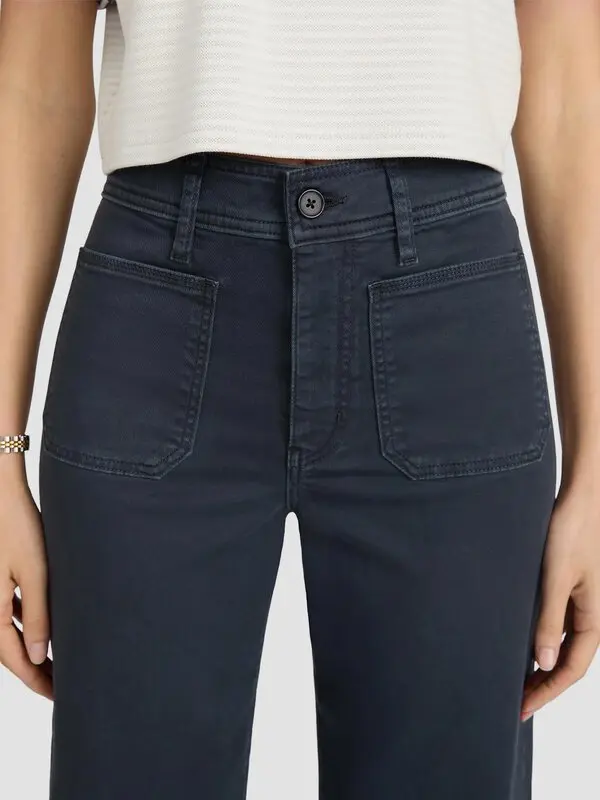 FRAME Le Slim Palazzo Harbor Pocket Pants - Navy