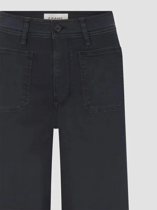 FRAME Le Slim Palazzo Harbor Pocket Pants - Navy