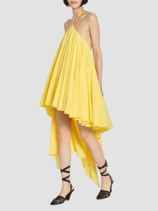 Jacquemus La Abiha Gathered Asymmetric Trapeze Minidress