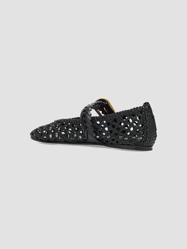 Zimmermann Alchemy Leather Ballet Flats - Black
