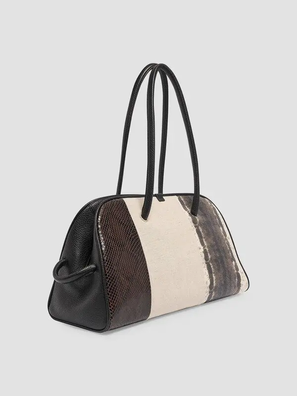 Jacquemus Le Turismo Snake-embossed Leather Bowler