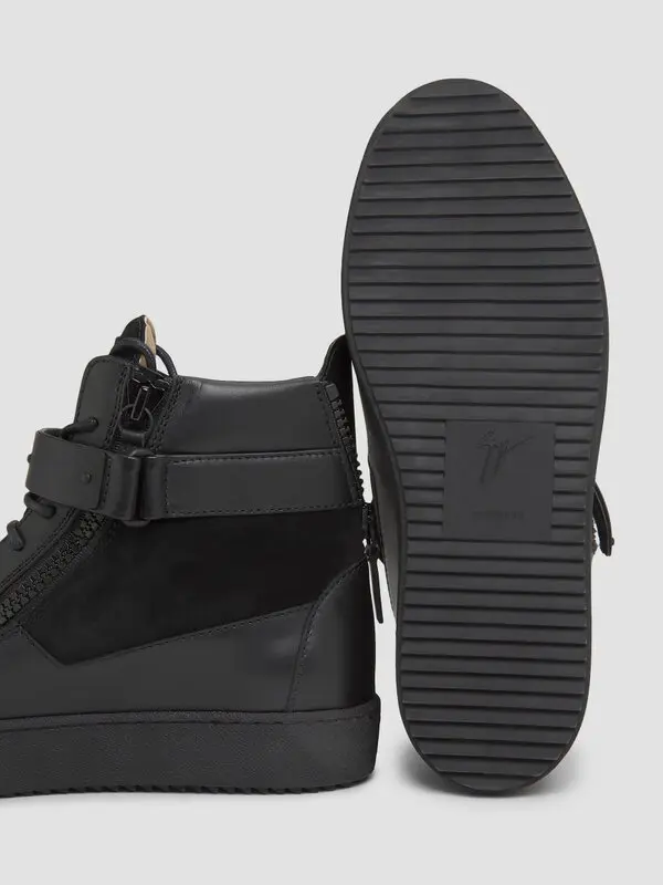 GIUSEPPE ZANOTTI Ru50040 Leather High-top Sneakers