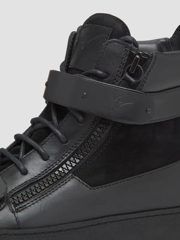 GIUSEPPE ZANOTTI Ru50040 Leather High-top Sneakers