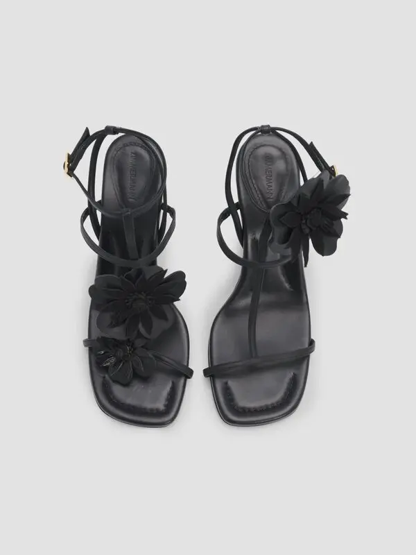 Zimmermann Belara 85mm Leather & Suede Sandals