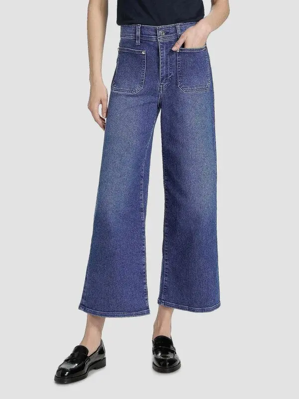 FRAME Le Slim Crop Palazzo Jeans