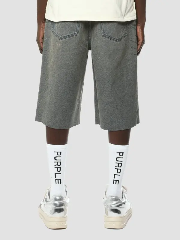 PURPLE BRAND Radial Hotfix Cotton Shorts