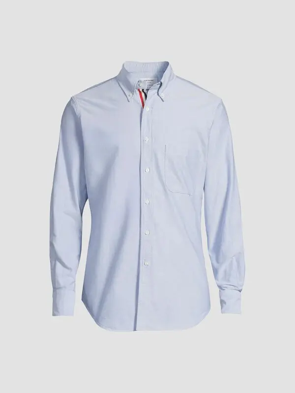 Thom Browne Classic Cotton Oxford Shirt - Light Blue