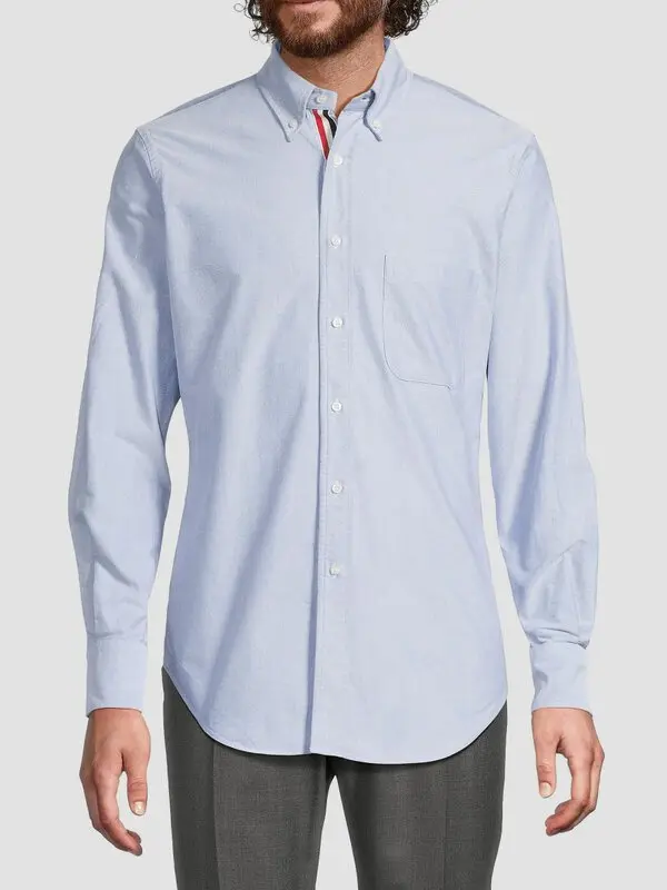 Thom Browne Classic Cotton Oxford Shirt - Light Blue