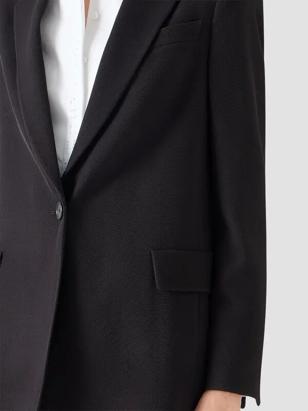 Akris Wool Tricotine Boyfriend Blazer