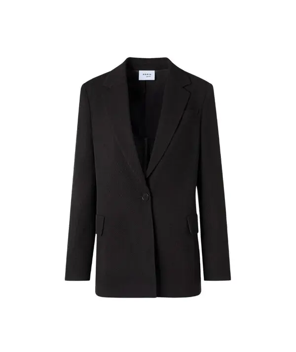 Akris Wool Tricotine Boyfriend Blazer - Espresso