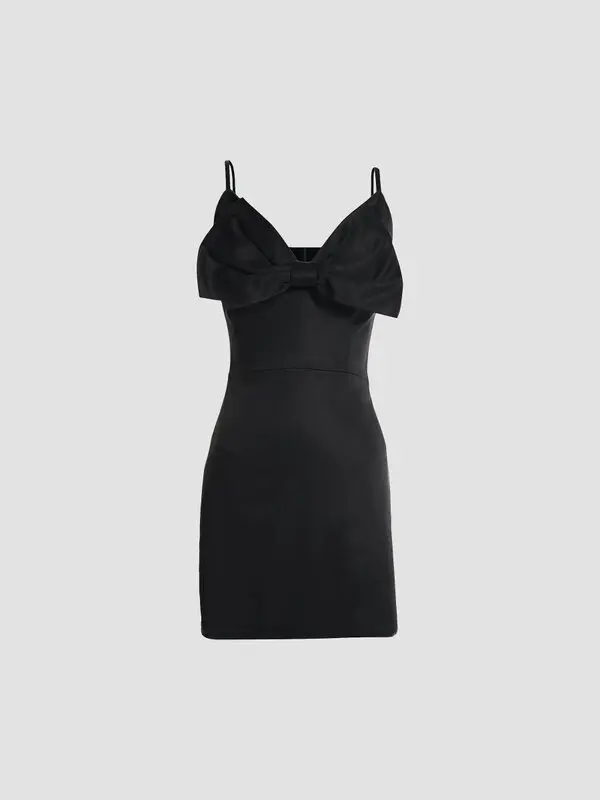 Dress The Population Mel Satin Bow Minidress