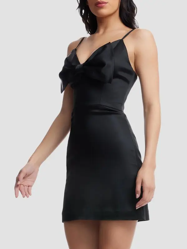 Dress The Population Mel Satin Bow Minidress