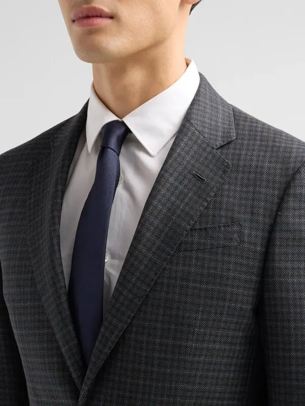 Emporio Armani Blur Box Checked Wool Sport Coat