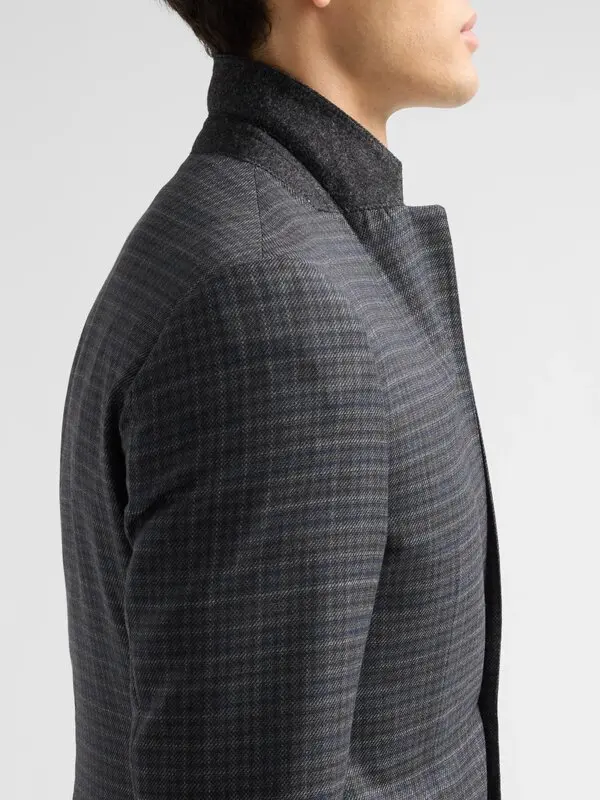 Emporio Armani Blur Box Checked Wool Sport Coat