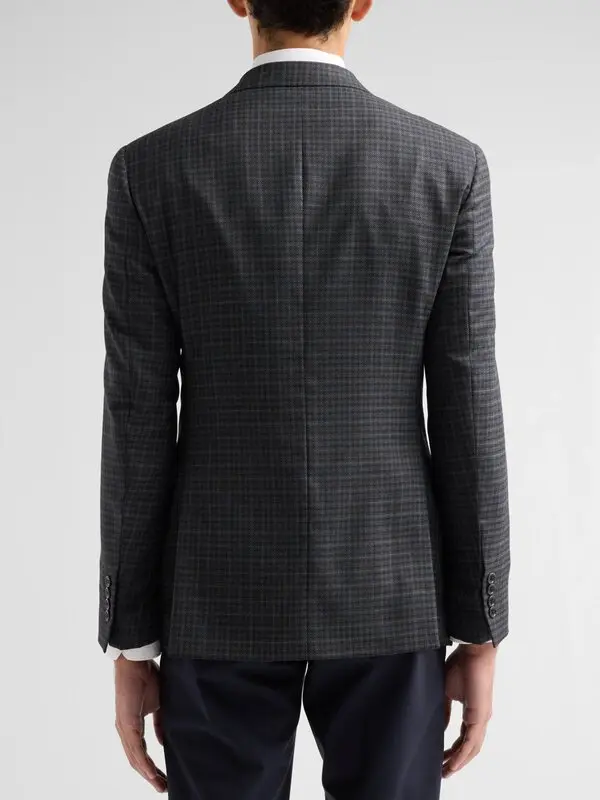 Emporio Armani Blur Box Checked Wool Sport Coat